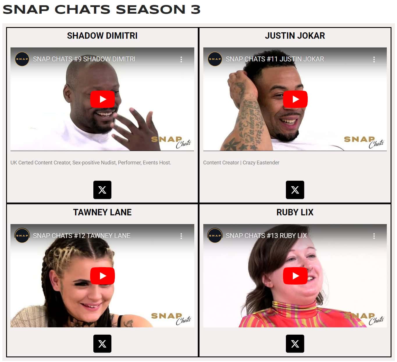 SNAP Chats Season 3 - SNAP Together